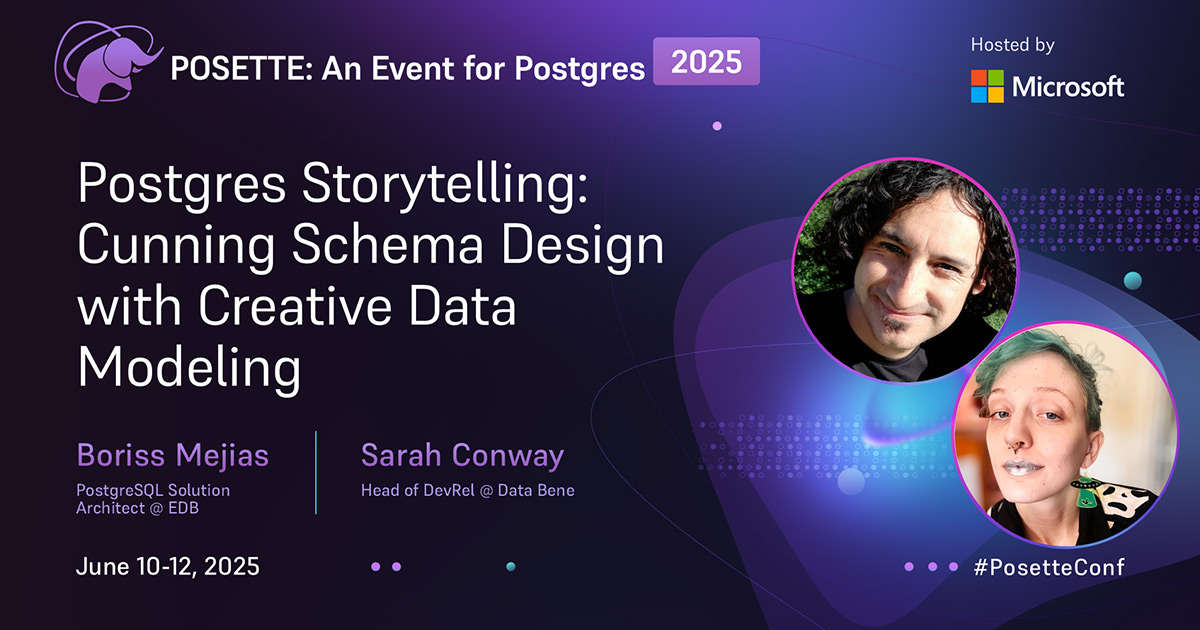 Postgres Storytelling: Cunning Schema Design with Creative Data ... Postgres Storytelling: Cunning Schema Design with Creative Data ...