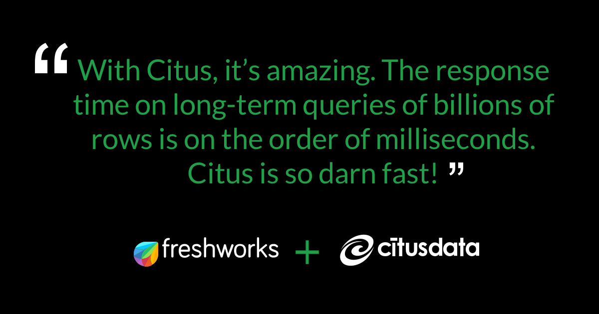 Customer Story with Freshworks | Citus Data - Citus Data